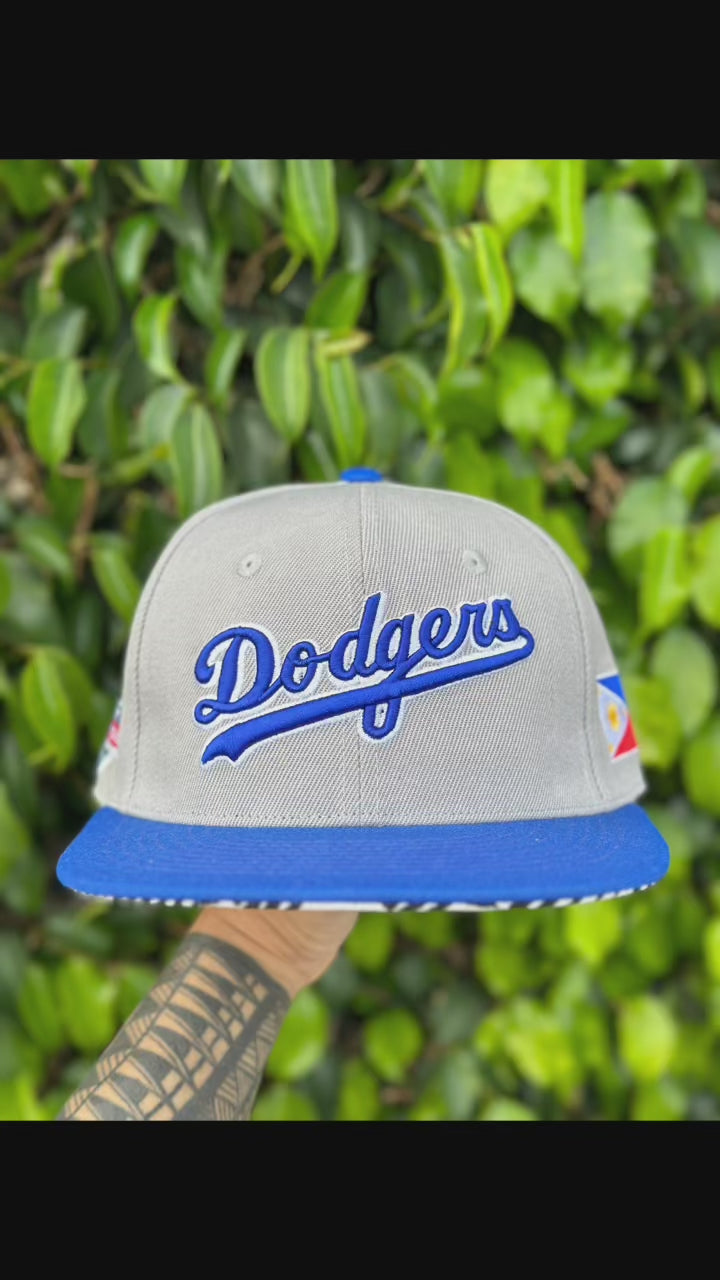 “LA DODGERS” Gray Filipino Heritage Night Philippines Snap Back Hat ...