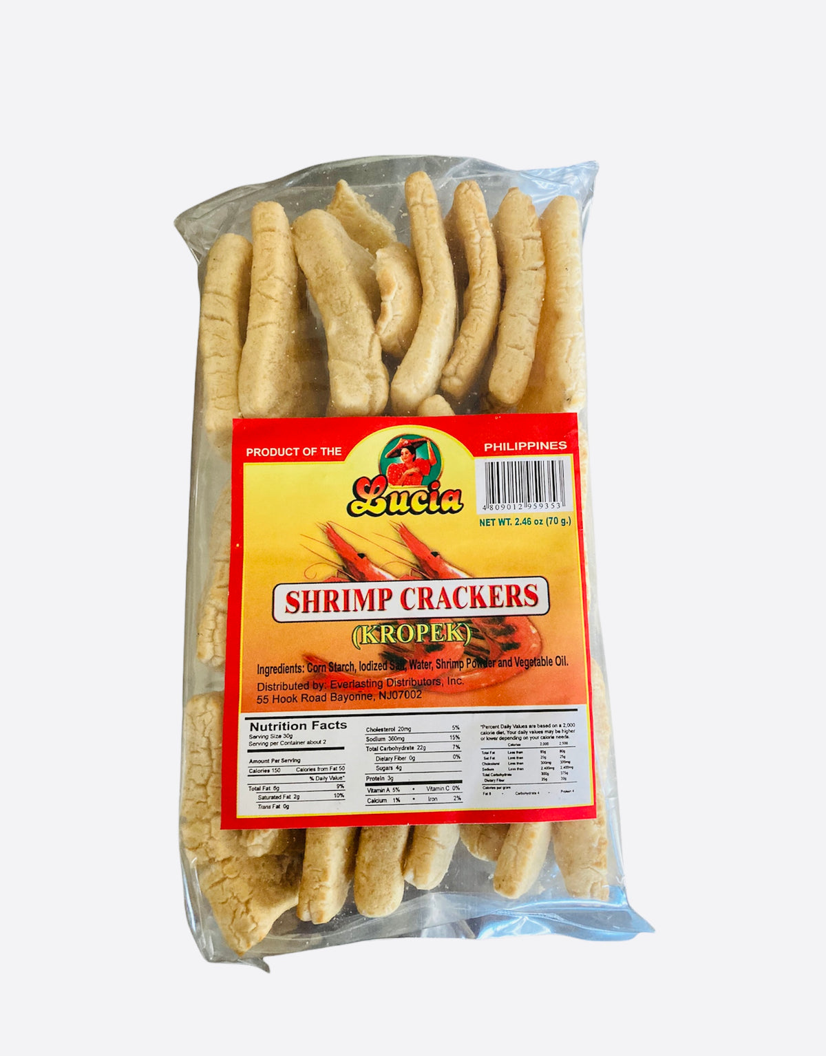 Lucia Shrimp Crackers (Kropek) 70g — FilAsian Grocery